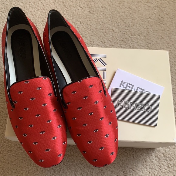 Kenzo | Shoes | Kenzo Eye Print Twill Fabric Flatloafers | Poshmark